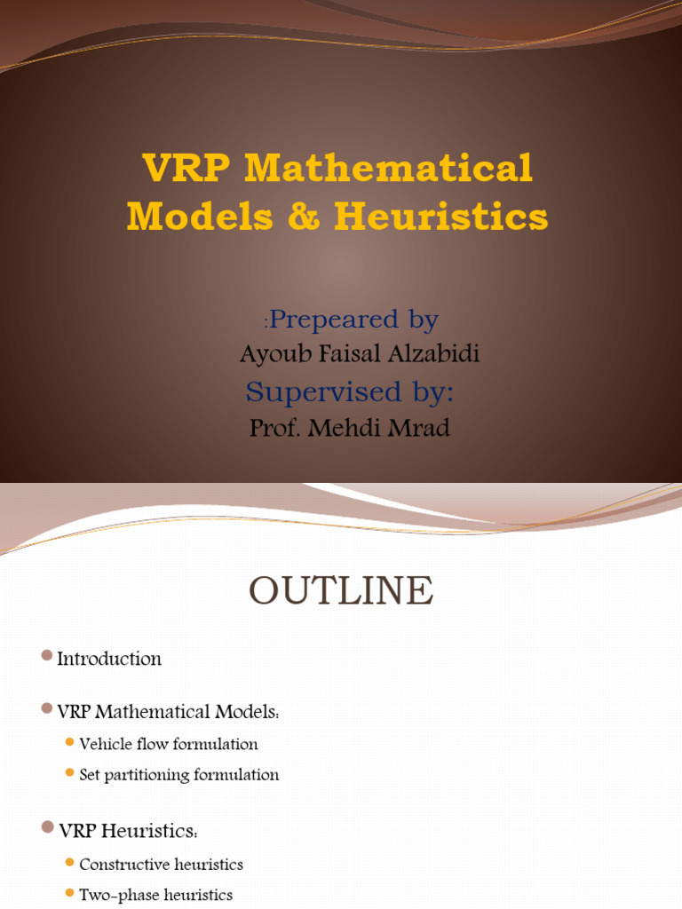 VRP Mathematical Models - Heuristics | PDF | Algorithms | Theoretical Computer Science