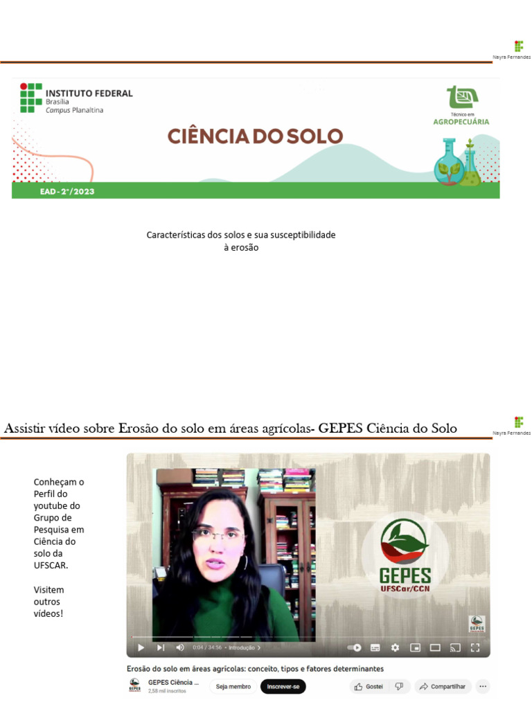 5 Conservação Dos Solos Slides De Aula 5 Ciência Do Solo Pdf Solo