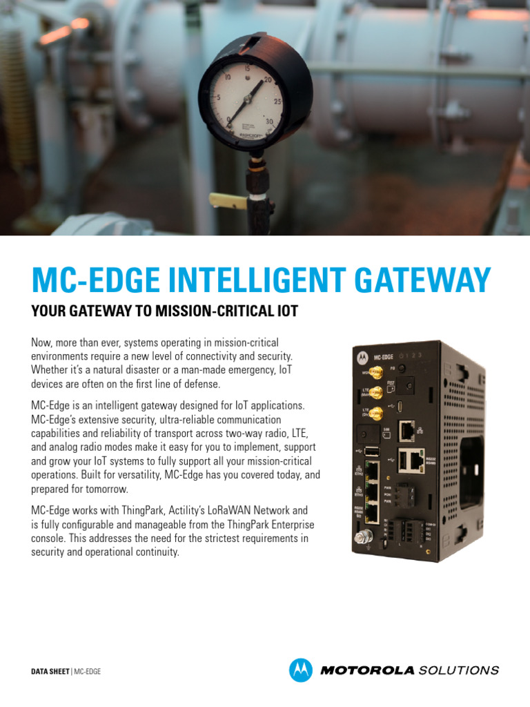 MC Edge Spec Sheet | PDF | Internet Of Things | Computer Network
