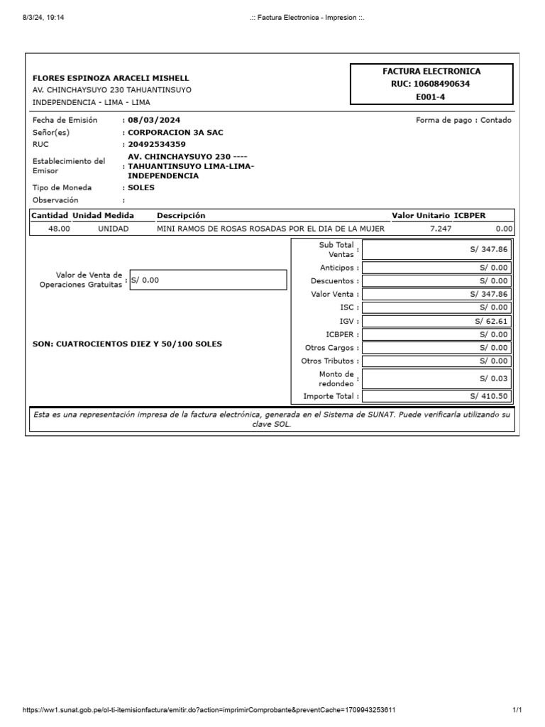 E001-4 Corporacion 3a Sac | PDF | Dinero | Tecnología bancaria