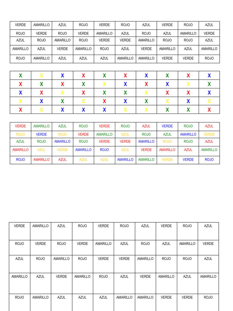 Prueba Stroop. | PDF | Amarillo | Encendiendo