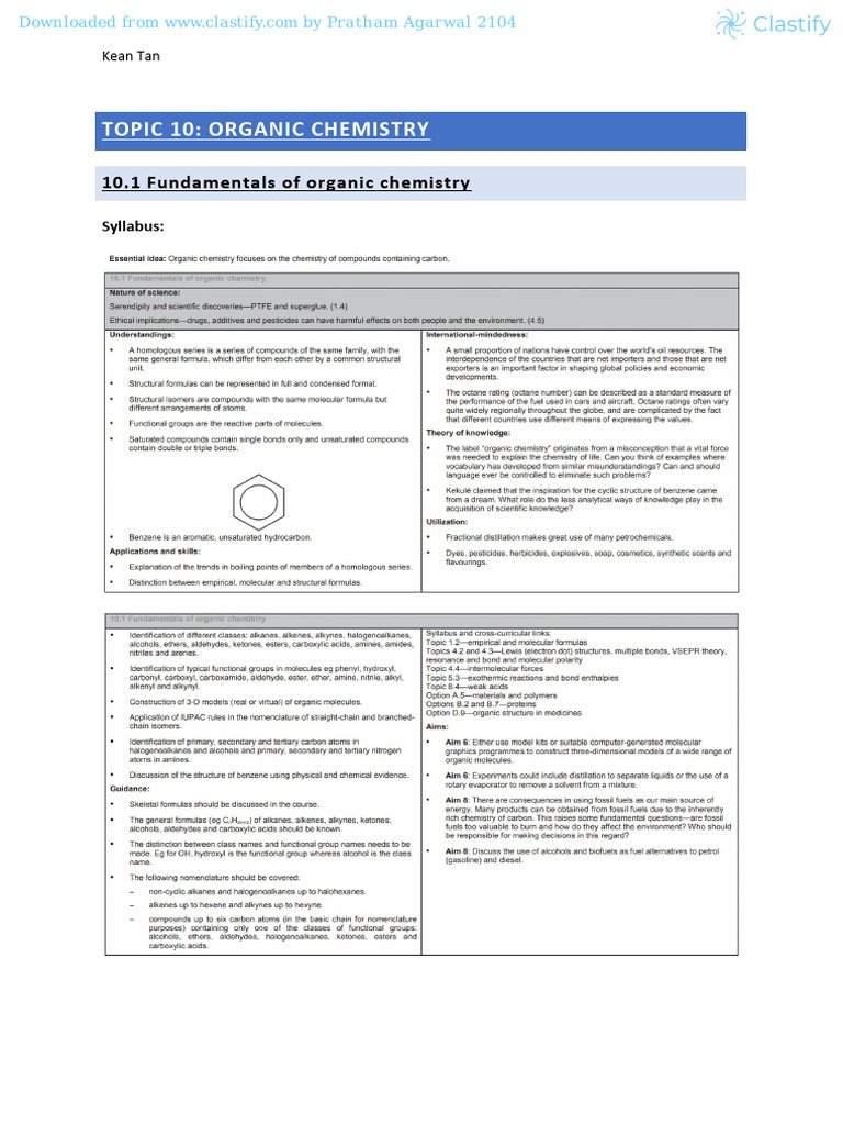 Topic 10 Organic Chemistry 7 PDF | PDF | Alkene | Chemical Reactions