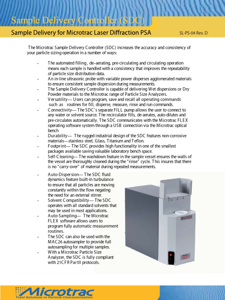 Microtrac Wet Dispersion Unit | PDF | Pump