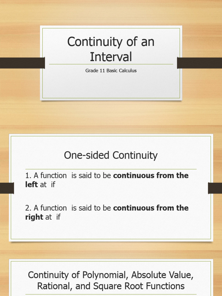 Continuity of An Interval | PDF | Teaching Methods & Materials