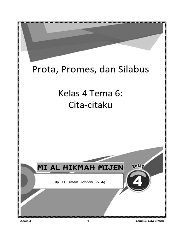 Prota, Promes, Silabus Kelas 4 Tema 6 Oke | PDF