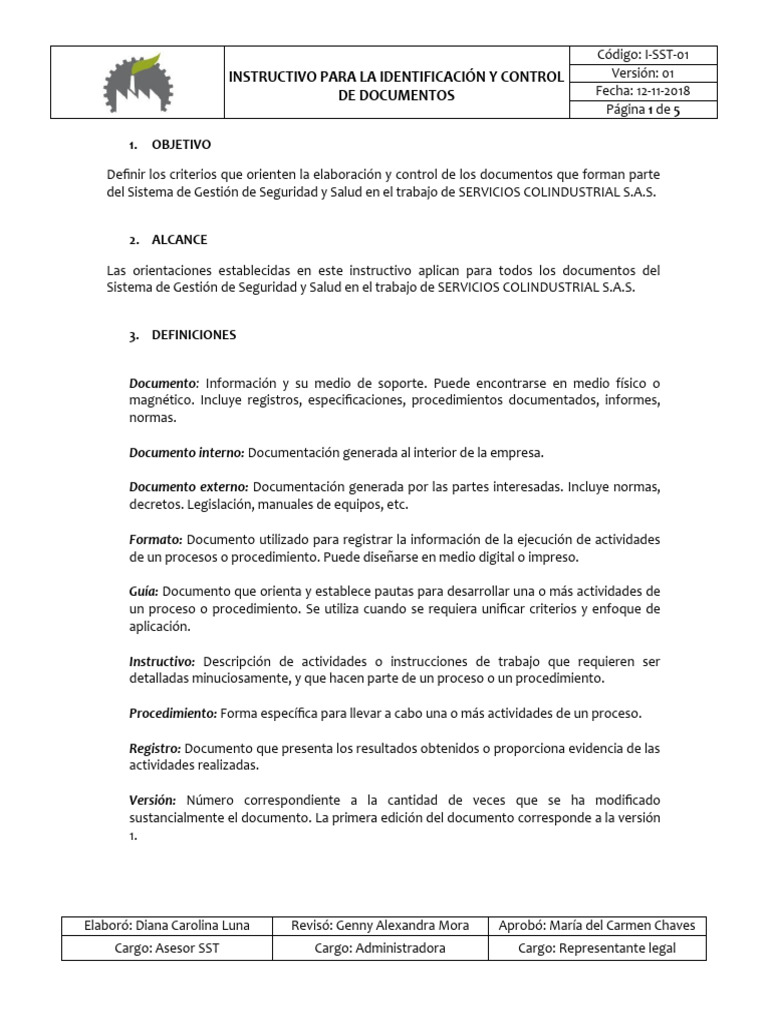 Control Documental SG-SST Colindustrial | PDF | Informática