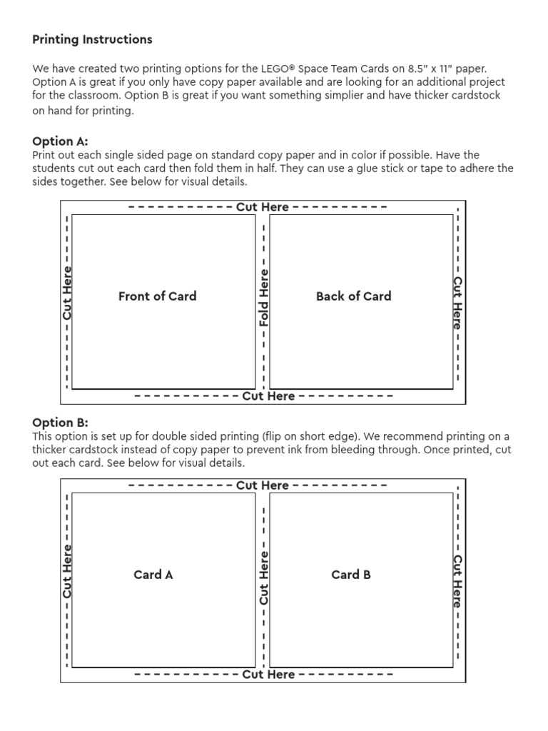 LEGO Space Team Cards 8.5x11 | PDF | Engineering | Aerospace Engineering
