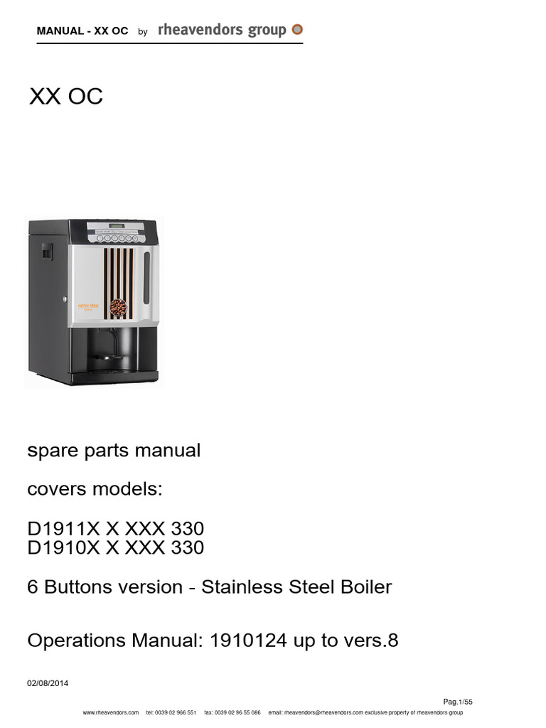 Rheavendors XX OC Spare Parts Manual | PDF | Electrical Connector | Screw