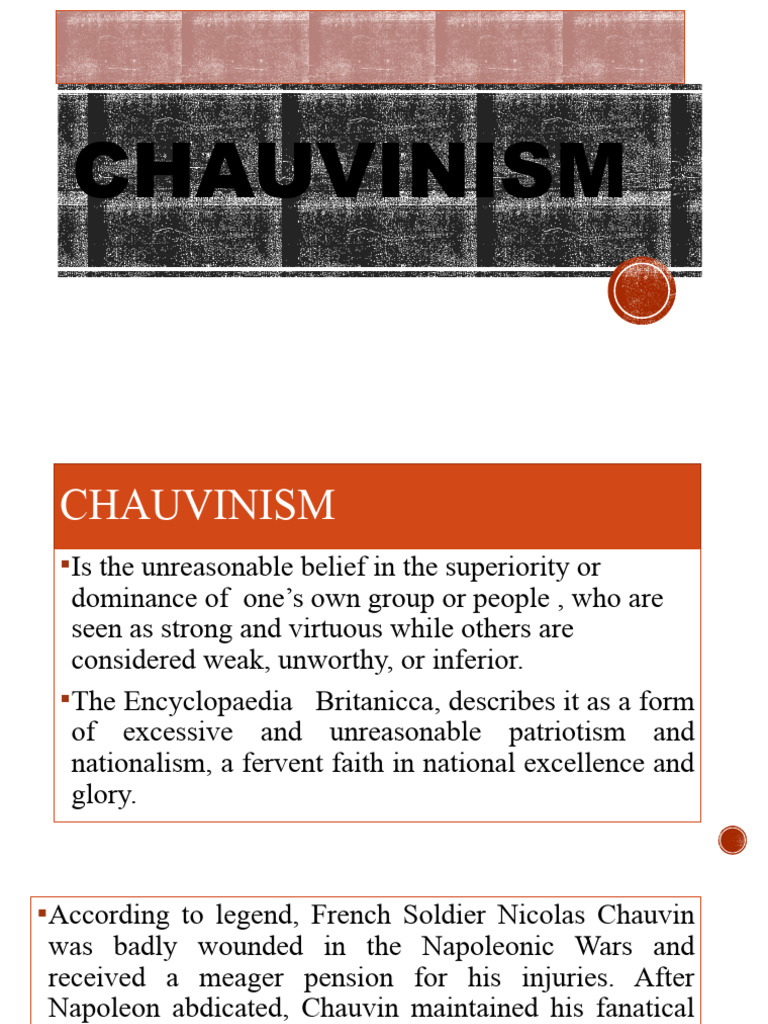 Chauvinism | PDF | Psychology | Psychological Attitude