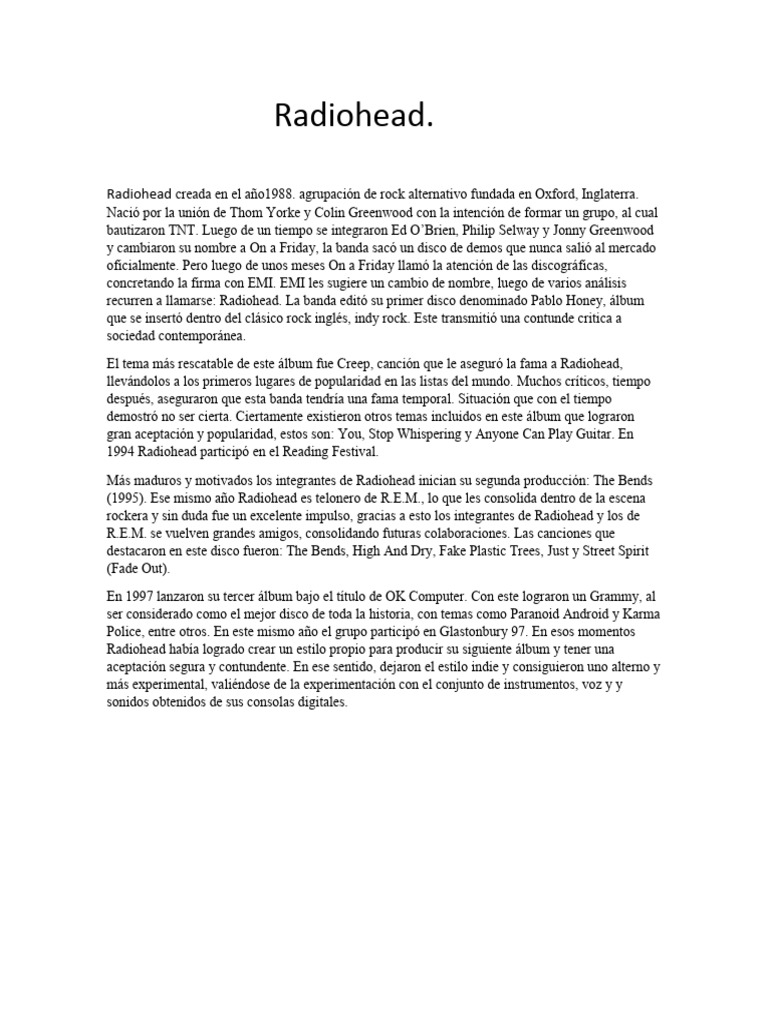 Radiohead | PDF