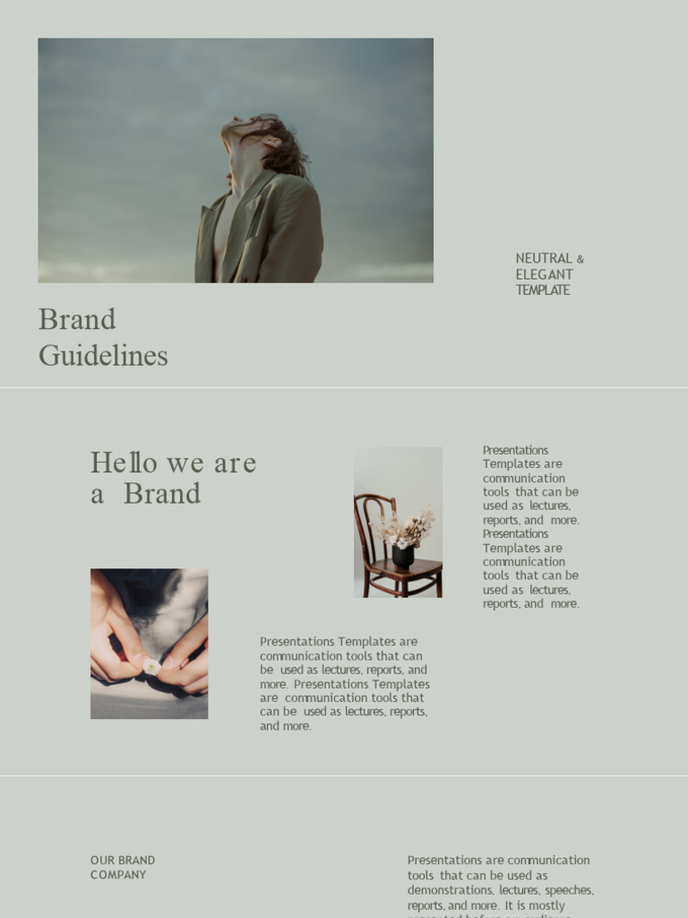 Brand Guidelines: Neutral Elegant Template | PDF | Typefaces ...