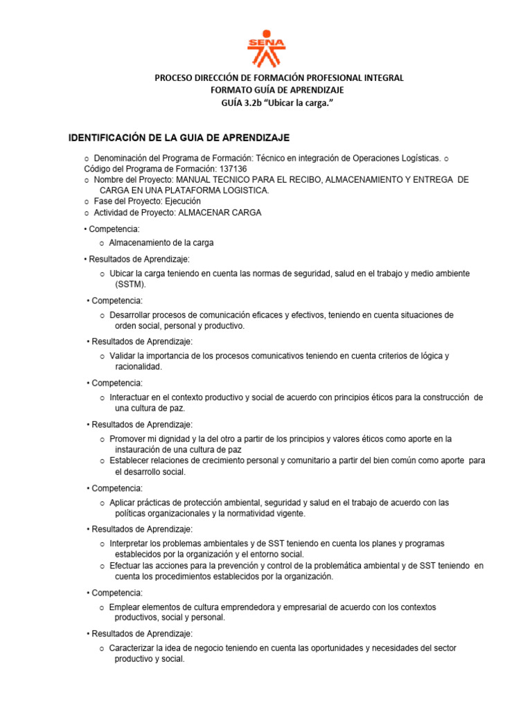 Guia 3.2B | PDF | Aprendizaje | Almacén
