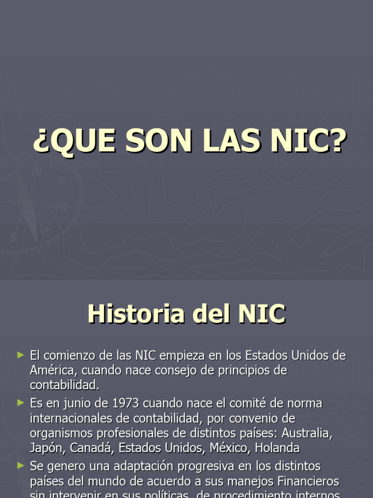 Nics y Nic Nro 1 | PDF | Contabilidad | Estado financiero