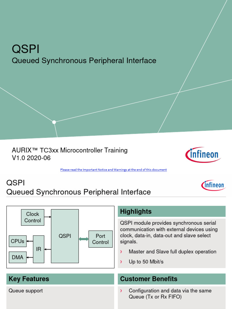 Infineon-AURIX TC3xx Queued Synchronous Peripheral Interface-Training-v01 00-EN | PDF | Duplex ...