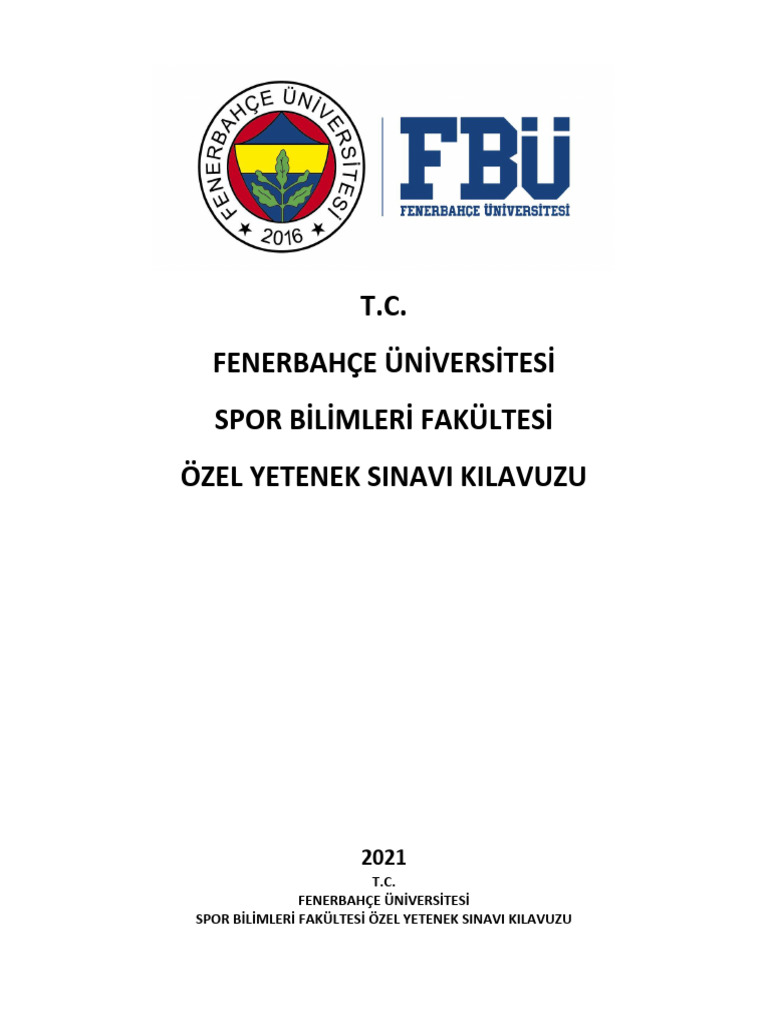 2022 SBF Ozel Yetenek Sinavi Kilavuzu | PDF 2022 SBF Ozel Yetenek Sinavi Kilavuzu | PDF