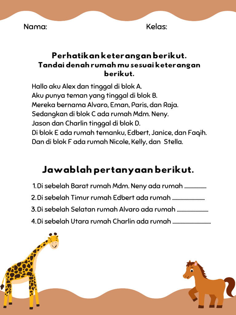 LKPD Denah Kelas 1 | PDF