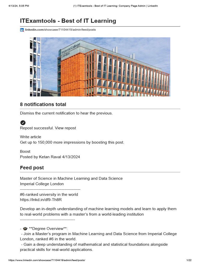 1 Itexamtools Best Of It Learning Company Page Admin Linkedin Pdf Databases Database Schema