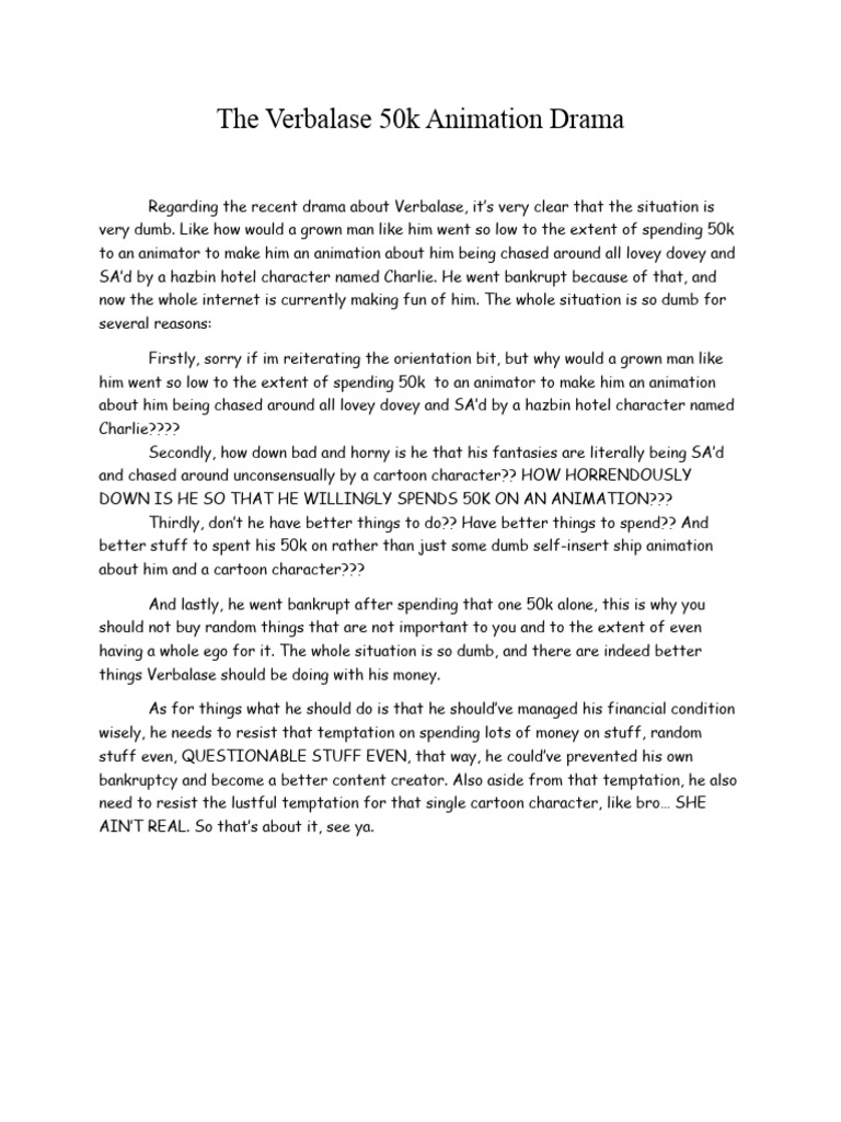 The Verbalase 50k Animation Drama | PDF