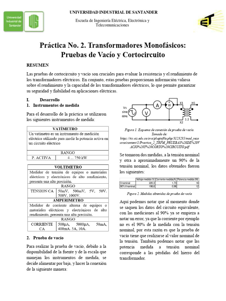 Lab Maquinas 2 | PDF | Transformador | voltaje