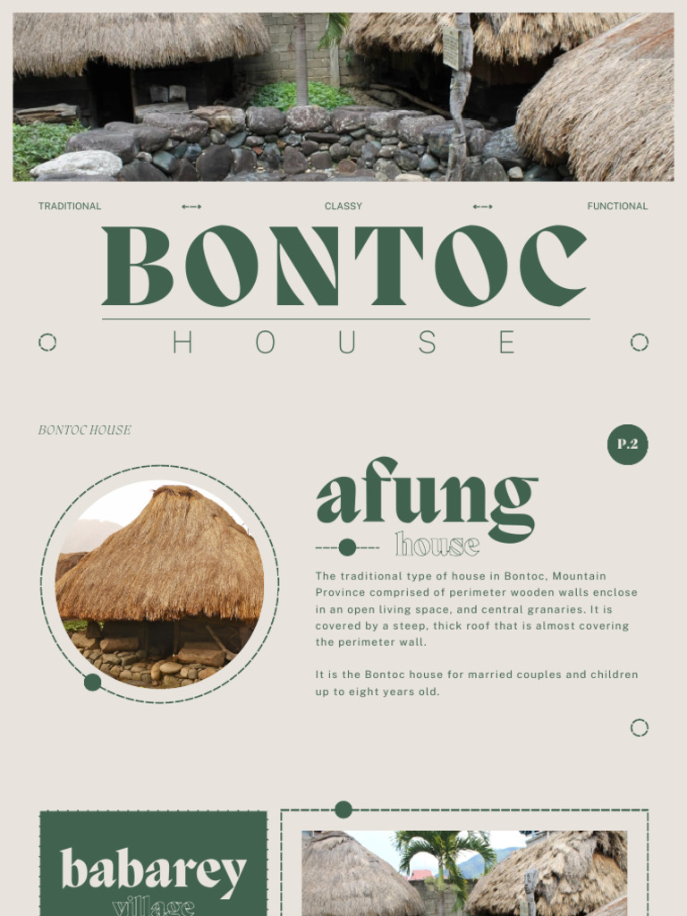 Bontoc Traditional House Overview | PDF