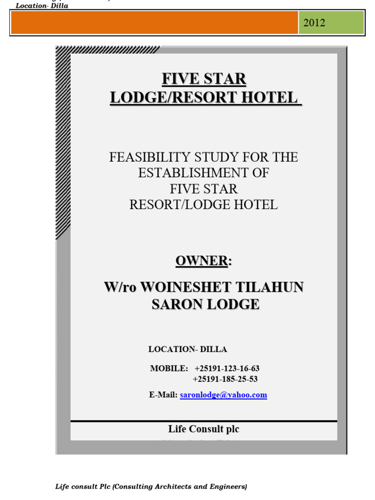 Hotel Feasibility StudySaron Lodge | PDF | Gross Domestic Product | Hotel
