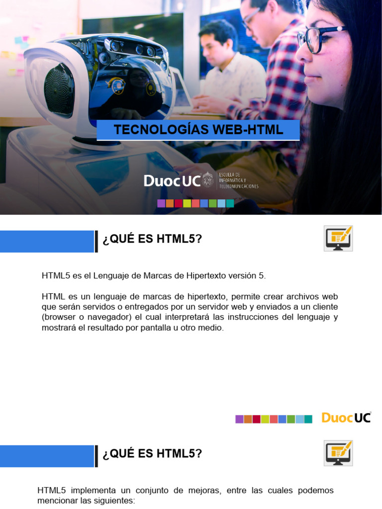 Introducción a HTML5 y su Estructura | PDF | HTML | Red mundial
