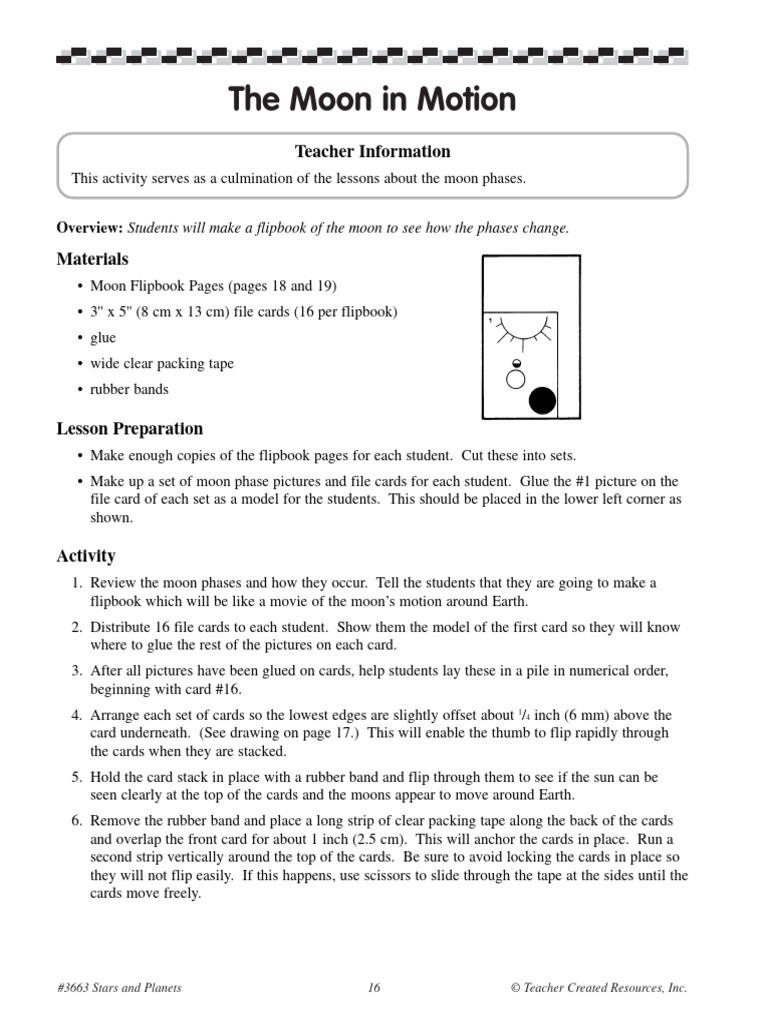 Moon Phases Flip Book | Download Free PDF | Moon | Physical Sciences