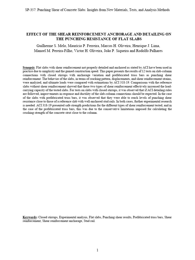 EFFECT OF THE SHEAR REINFORCEMENT ANCHORAGE AND DETAILING ON THE ...