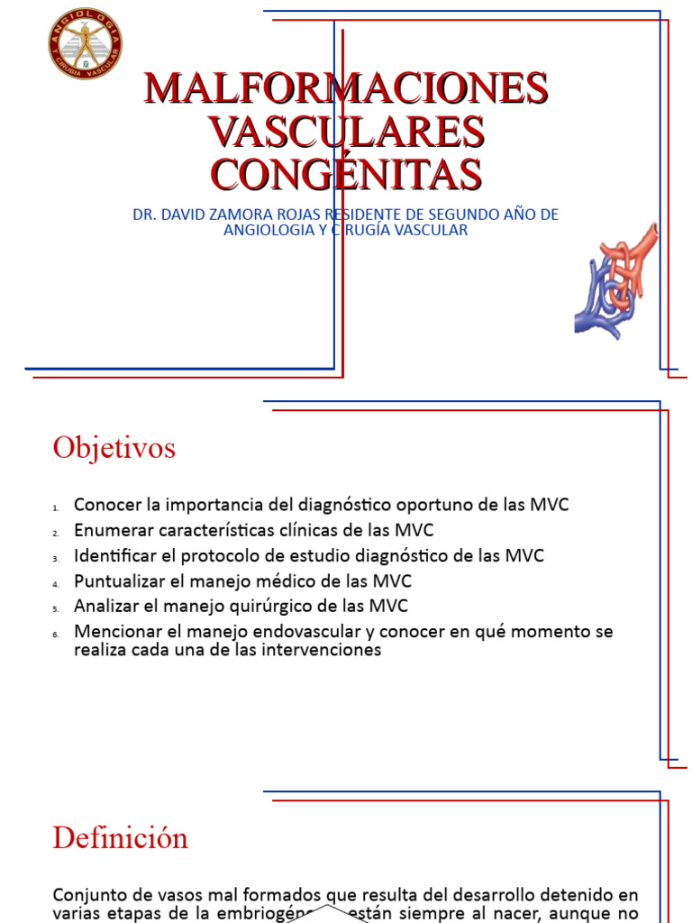 MALFORMACIONES VASCULARES CONGÉNITAS | PDF | Especialidades Medicas | Medicina CLINICA