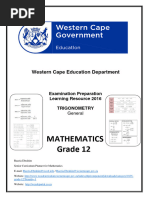 Grade 12 Trigonometry Study Guide | PDF | Trigonometric Functions ...