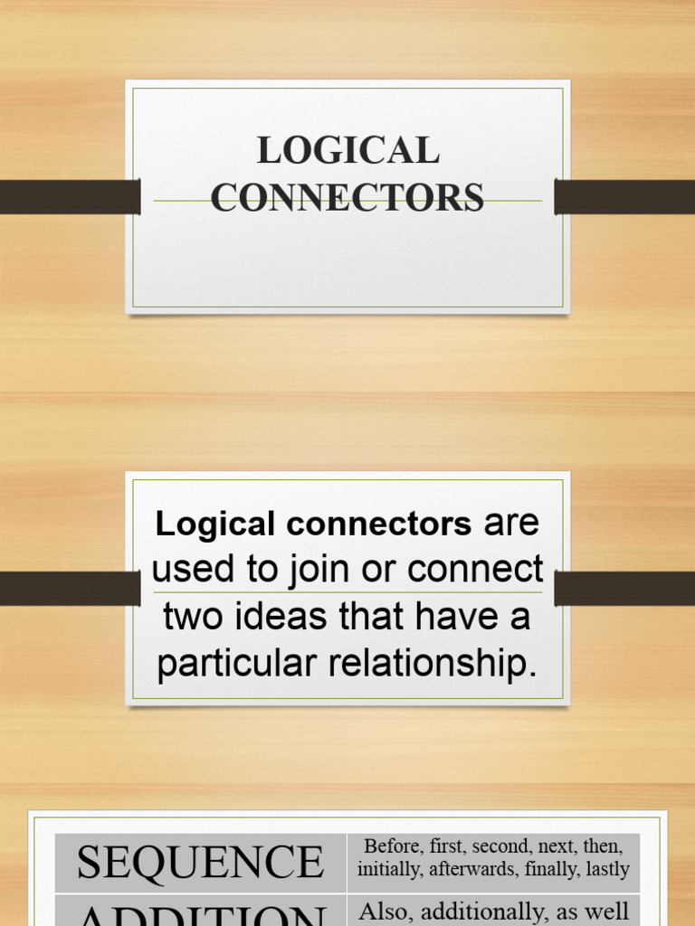 Logical Connectors Pdf