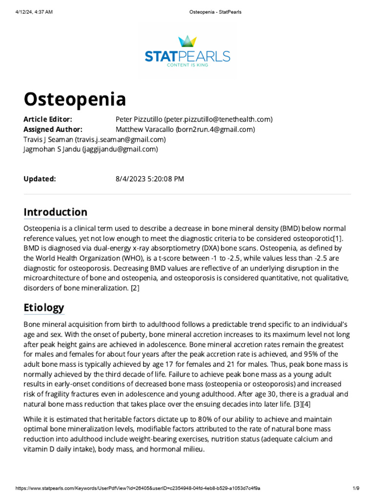 How To Fight Osteopenia Medical Terminology