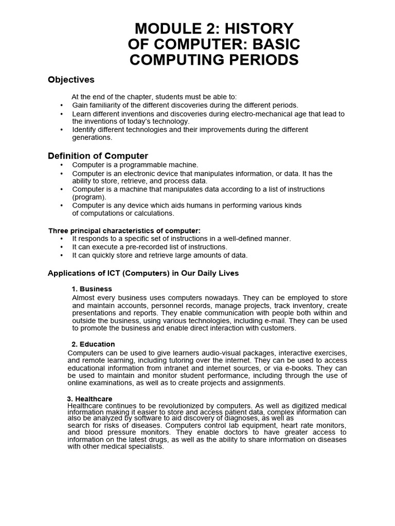 History of Computing Eras Explained | PDF | Computer Science | Computing