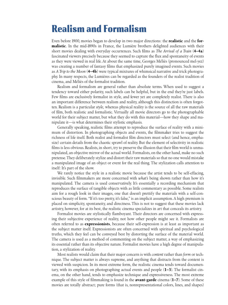 Film Styles | PDF | Realism (Arts)