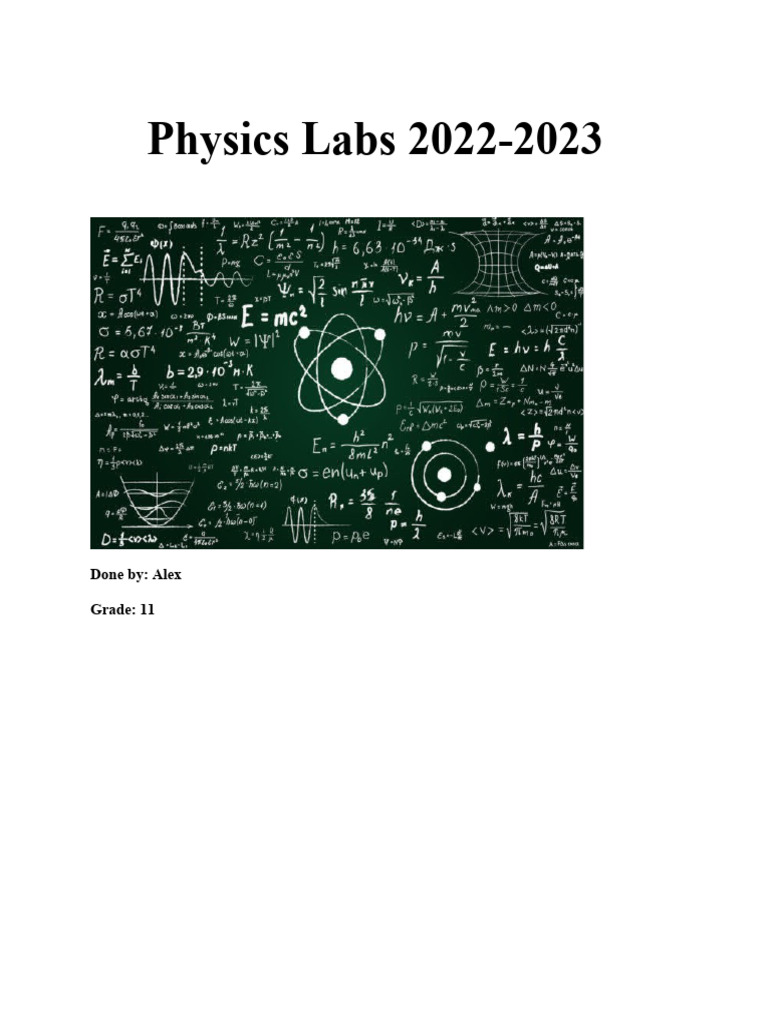 Physics Labs | PDF | Electrical Resistance And Conductance | Series And ...