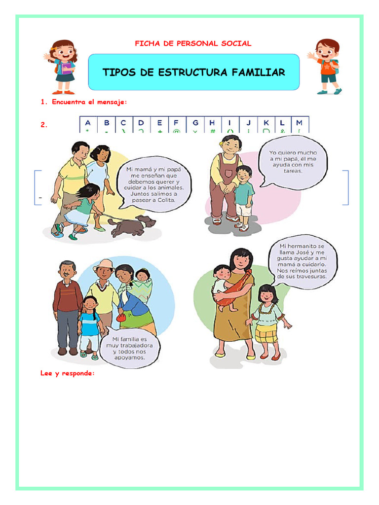 FICHA PS LUN 24 TIPOS DE FAMILIA | PDF