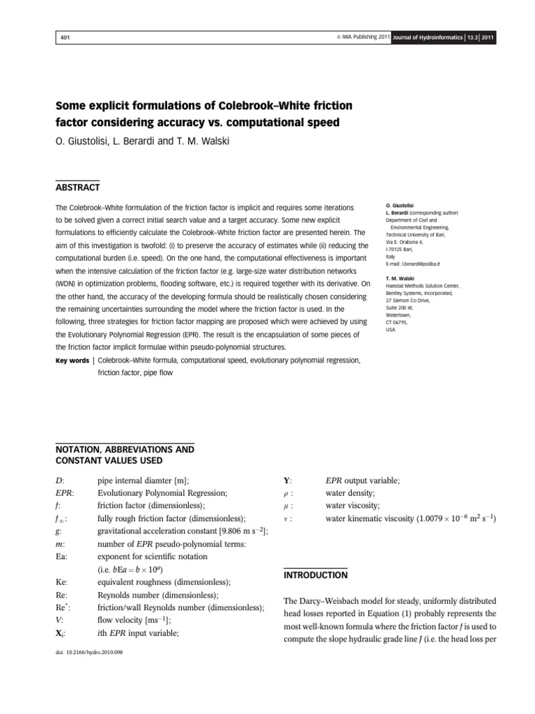 Giustolisi 2011 | PDF | Regression Analysis | Applied Mathematics