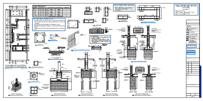 Ejemplos Plano Estructural Constructibilidad #1 | PDF | Ingeniero civil | Materiales