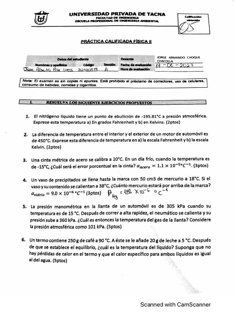 Practica Calificada 3ra Unidad Juan Flor | PDF