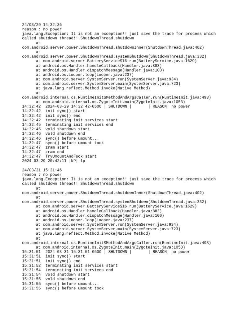 Power Off Reset Reason Backup | PDF | Java (Programming Language) | Computer Engineering