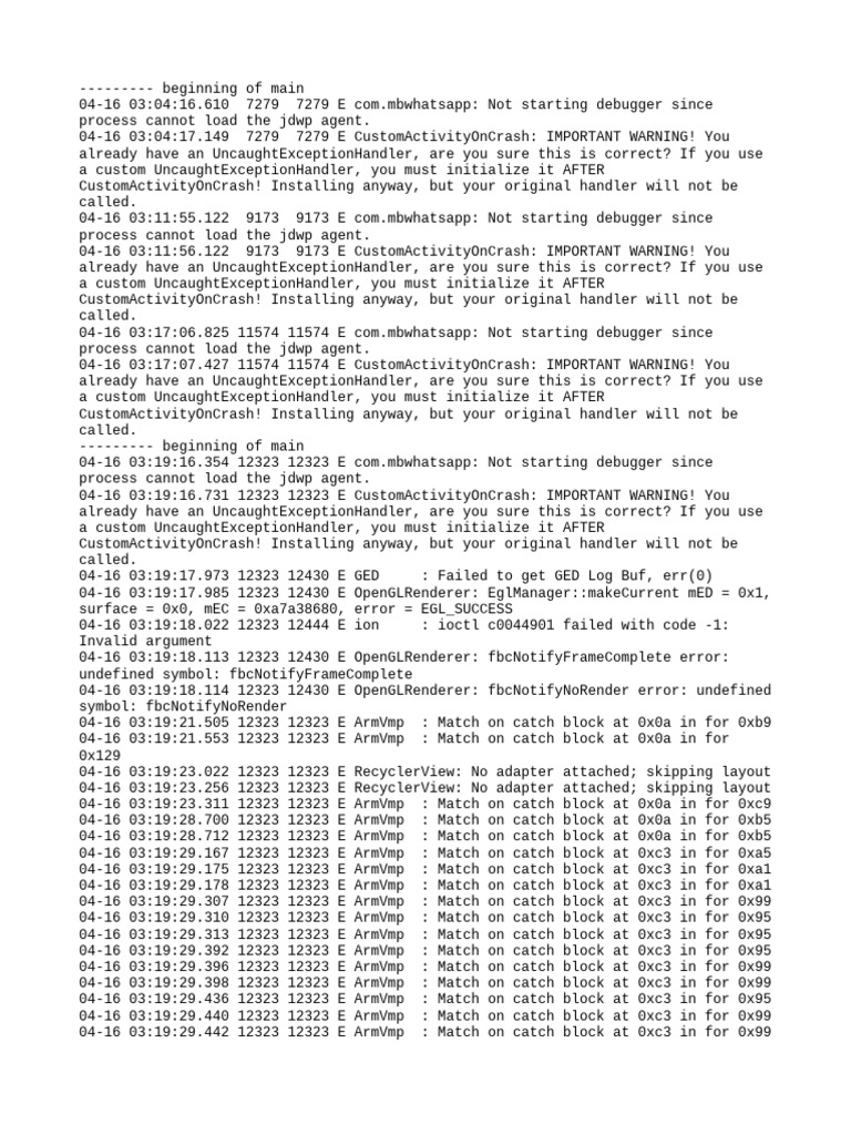 Logcat | PDF | Computer Programming | Computer Science