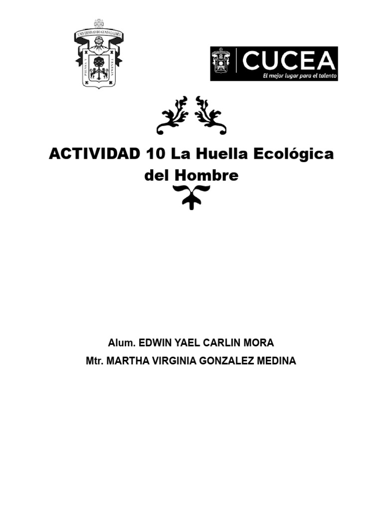 ACTIVIDAD 10 La Huella Ecológica Del Hombre | PDF | Residuos ...