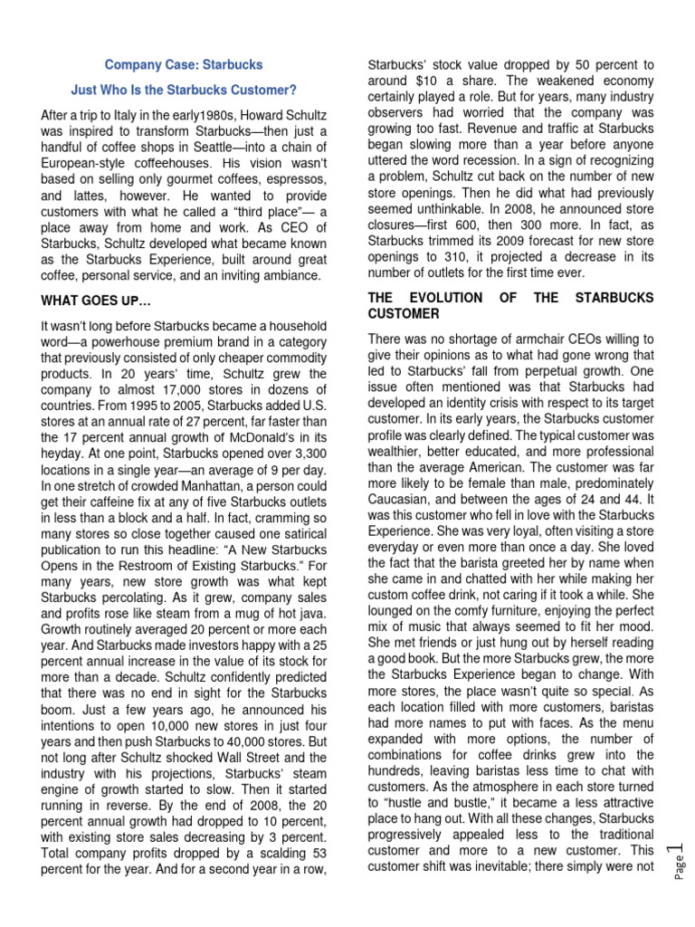 Starbucks STP Analysis and Evolution | PDF | Starbucks | Coffee