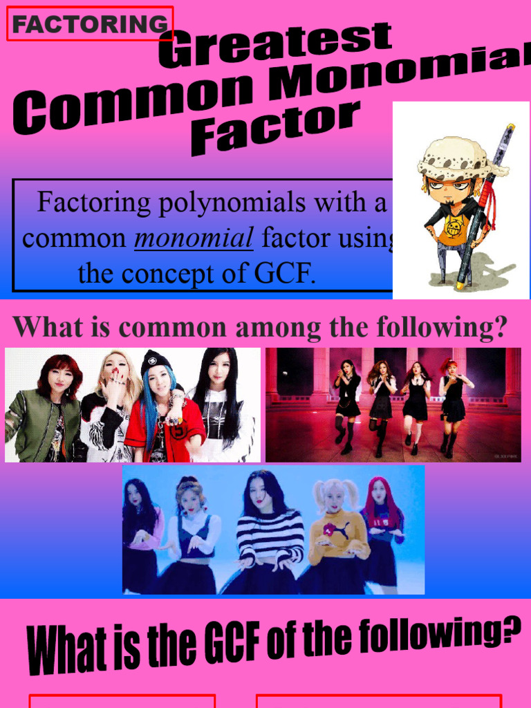 Factoring Common Monomial | PDF | Computers