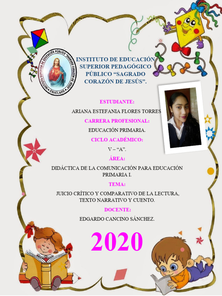 Juicio Crítico de La Lectura, Texto Narrativo y Cuento Ariana Flores ... Juicio Crítico de La Lectura, Texto Narrativo y Cuento Ariana Flores ...