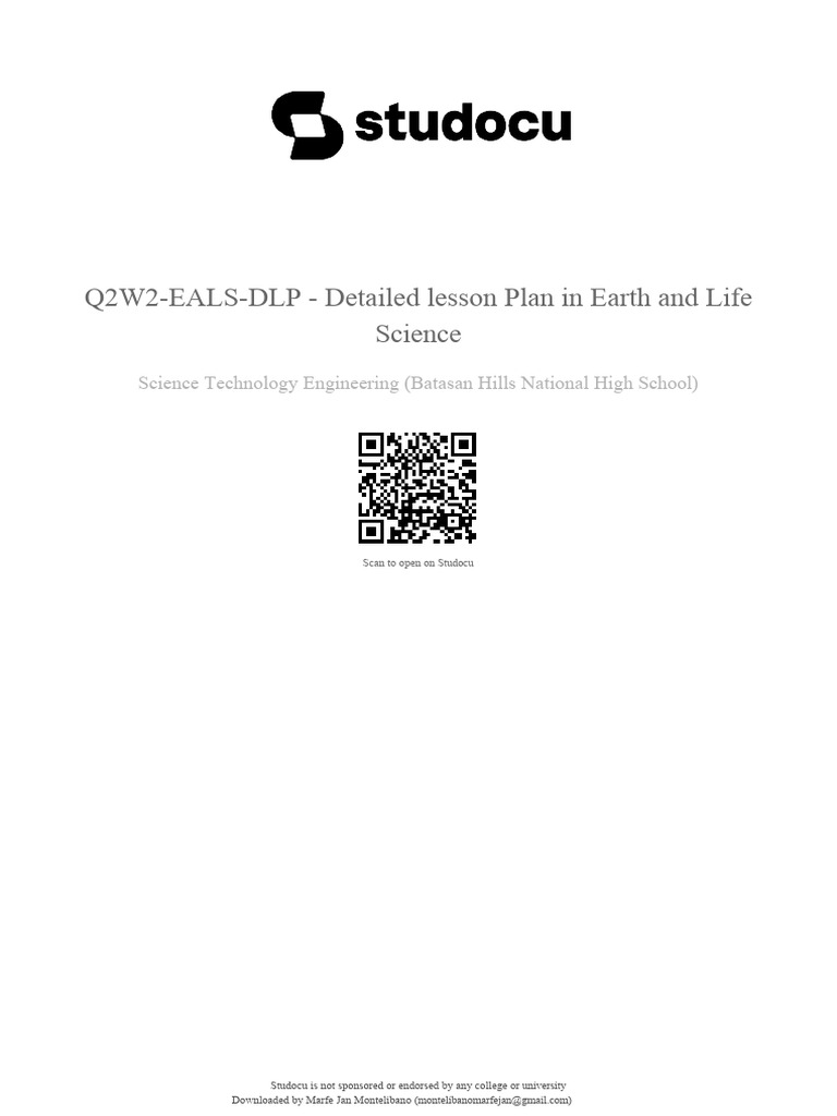 q2w2 Eals DLP Detailed Lesson Plan in Earth and Life Science | PDF | Reproduction | Life