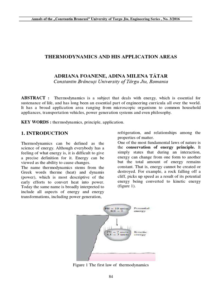 15 - A.foanene, A.tatar - Thermodynamics and His Application Areas | PDF | Thermodynamics | Heat