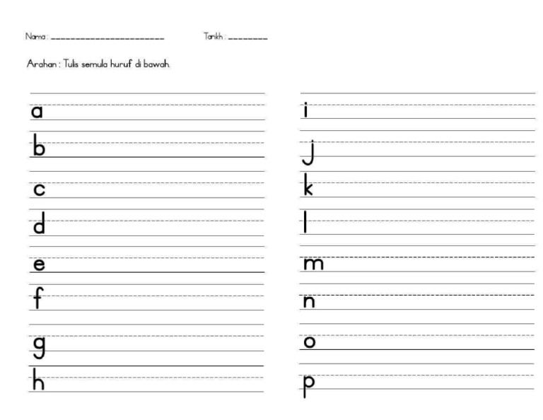 Tulis Huruf 1 | PDF