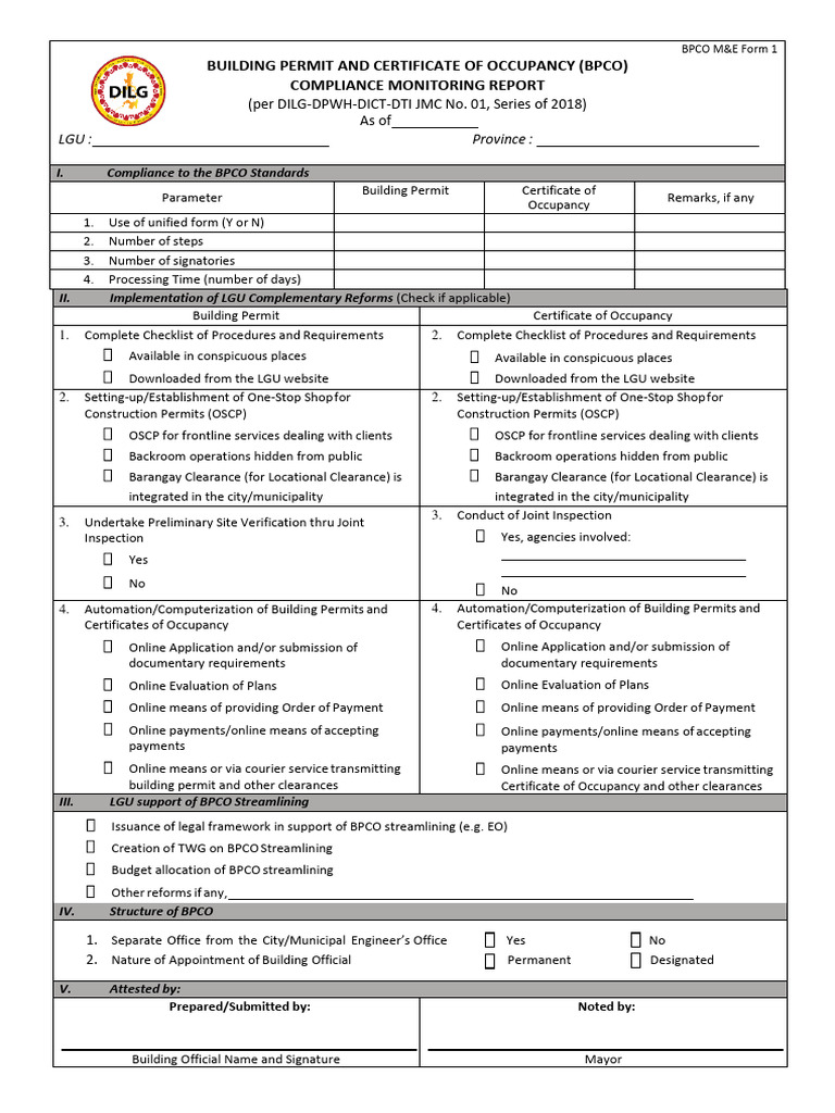 Bpco Compliance Monitoring Report | PDF
