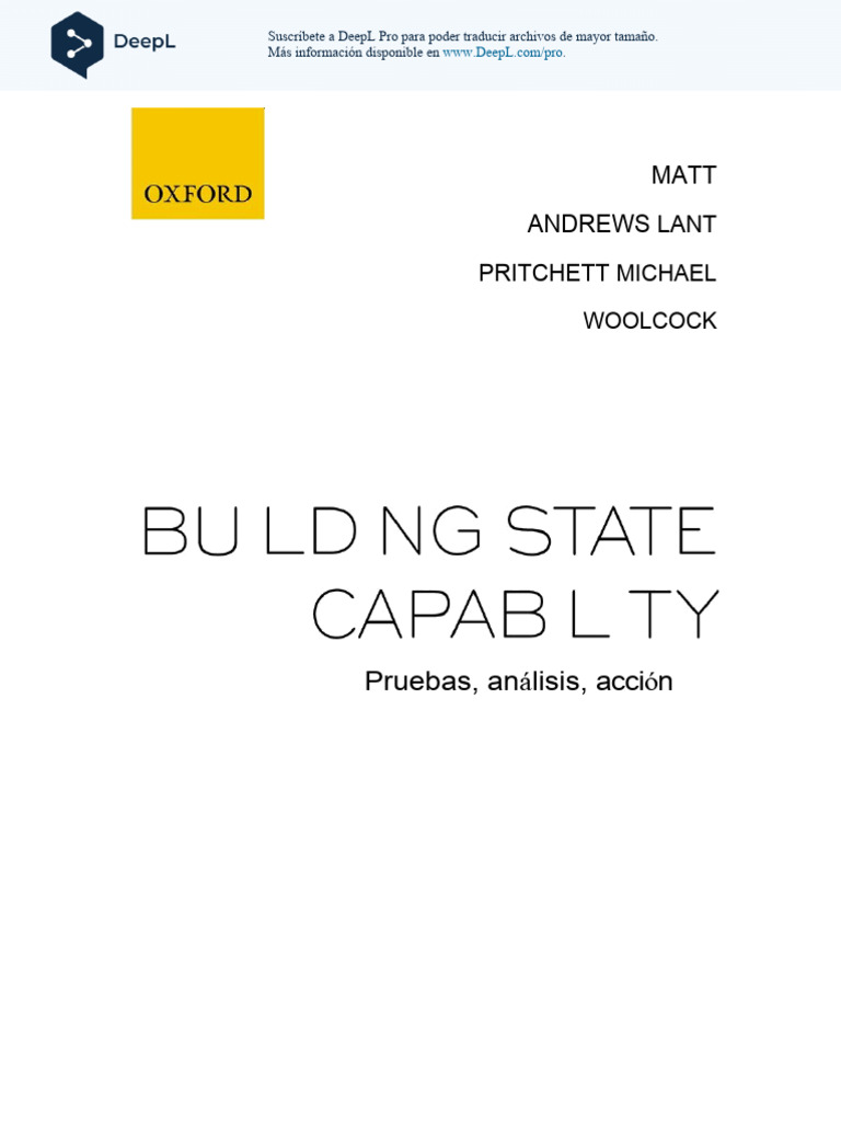 Andrews, Matt - Pritchett, Lant - Woolcock, Michael - Building State ...
